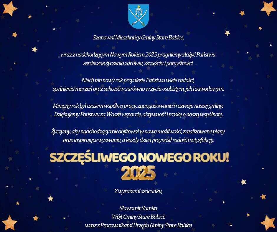 SZCZĘŚLIWEGO NOWEGO ROKU 2025 ! - Stare Babice